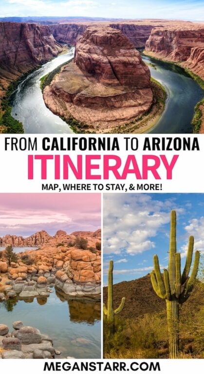 Ultimate California to Arizona Road Trip in 3-5 days (+ Map)